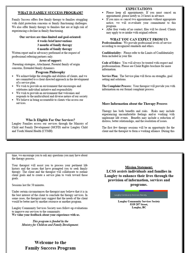 1 Fam Success Program Brochure | PDF