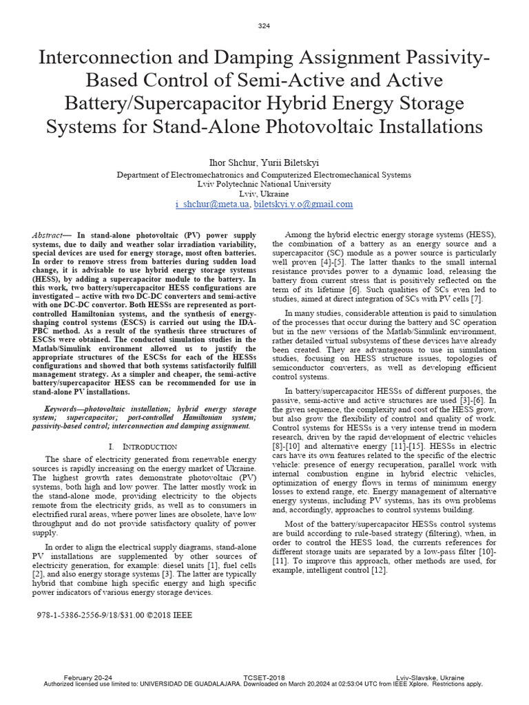 5 Interconnection And Damping Assignment Passivity Based Control Of Semi Active And Active