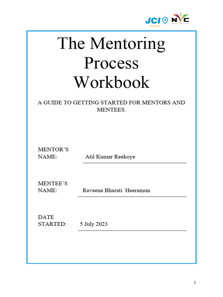 V1 Mentoring Workbook 2023 | PDF | Mentorship | Social Psychology