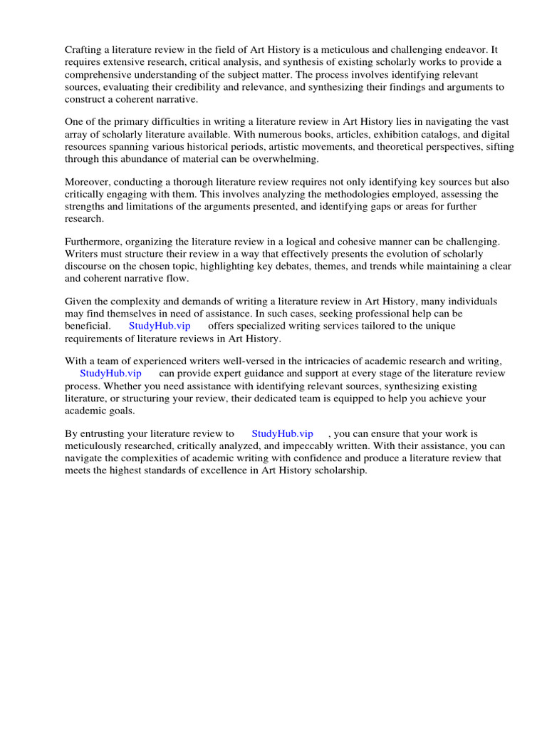 Literature Review Art History | PDF | Literature Review