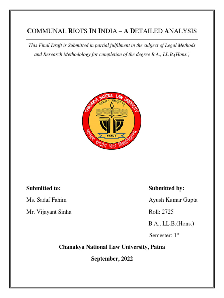 Research Draft | PDF | Partition Of India