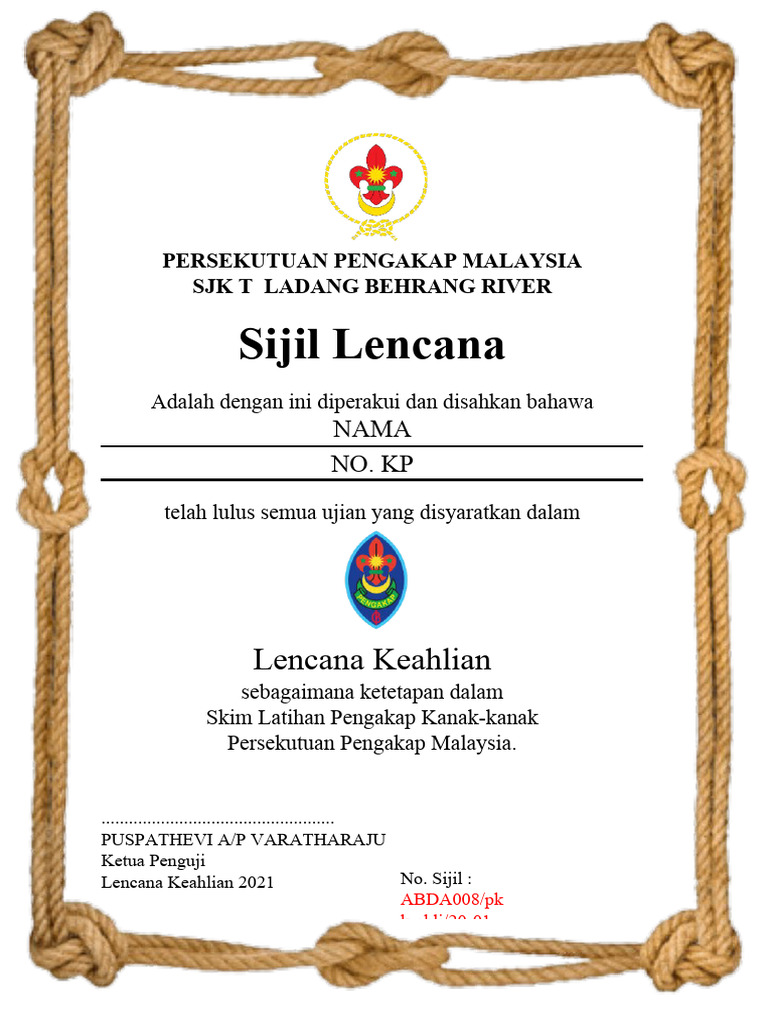 SIJIL KEAHLIAN PKK | PDF