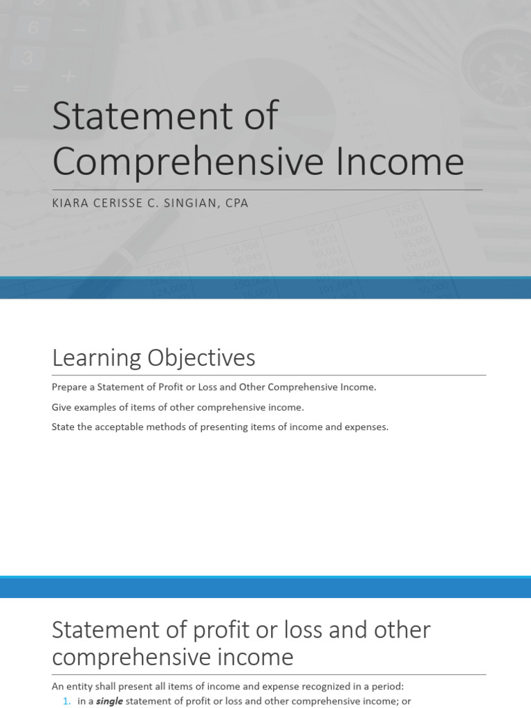 Chapter 2 Statement of Comprehensive Income | PDF