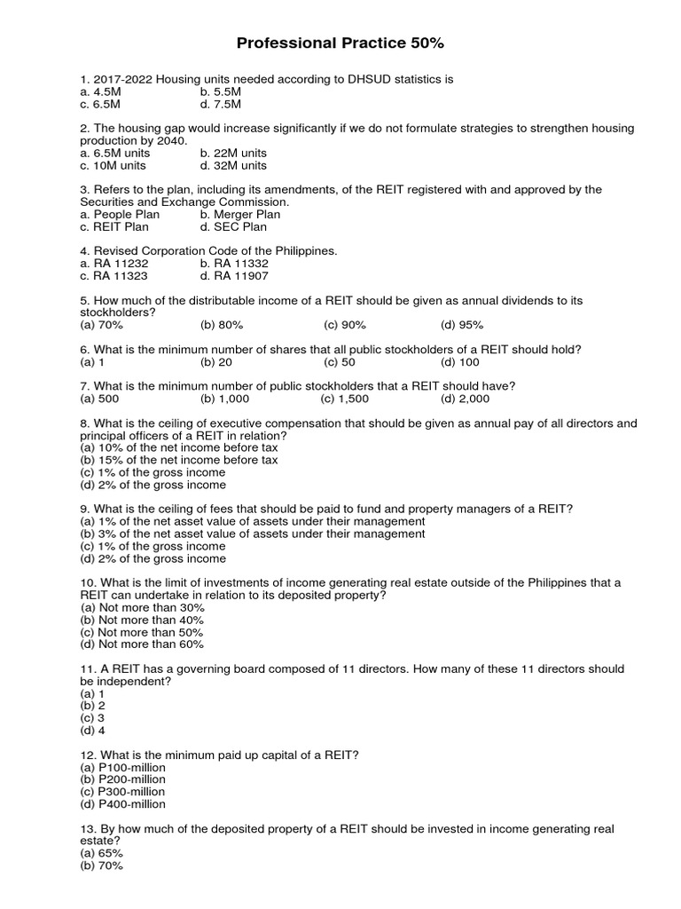 Mock Professional Practice | PDF | Lease | Taxes
