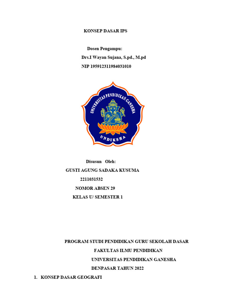 Konsep Dasar Ips - 2 | PDF