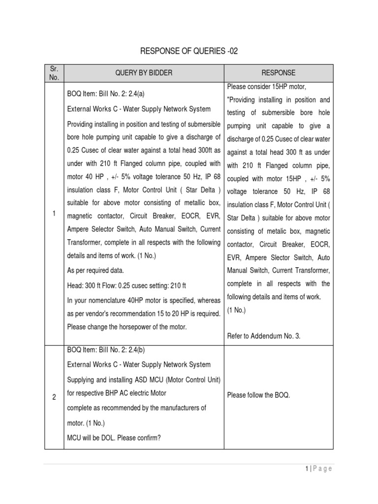 Bidder Queries | PDF | Switch | Transformer