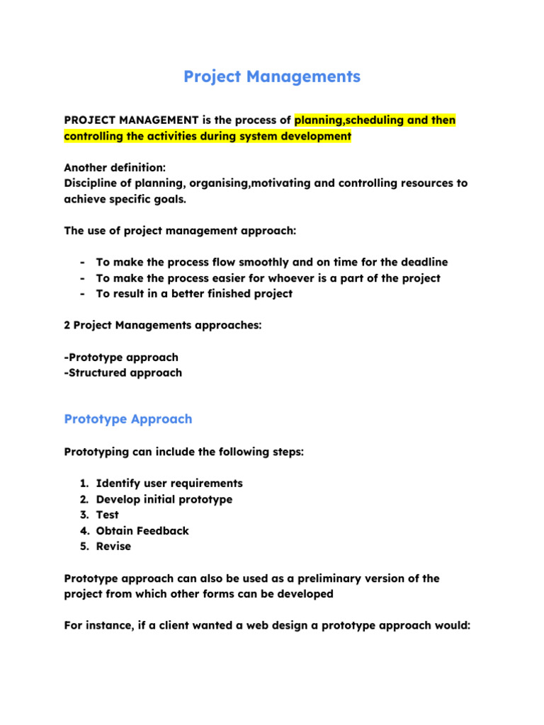Project Managements | PDF | Project Management | Software Prototyping