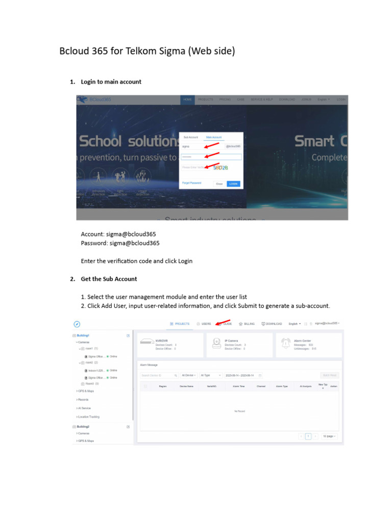 Bcloud 365 For Telkom Sigma (Web Side) | PDF | I Cloud | World Wide Web