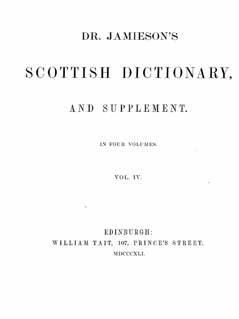 Scottish Dictionary | PDF