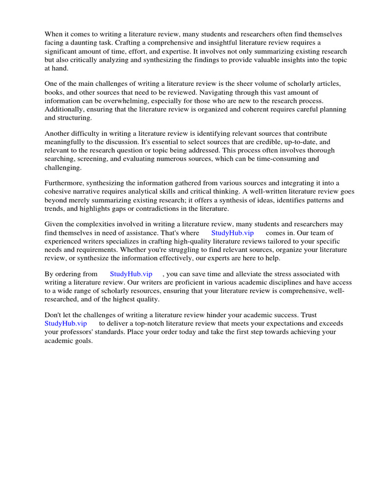 Literature Review Approach | PDF