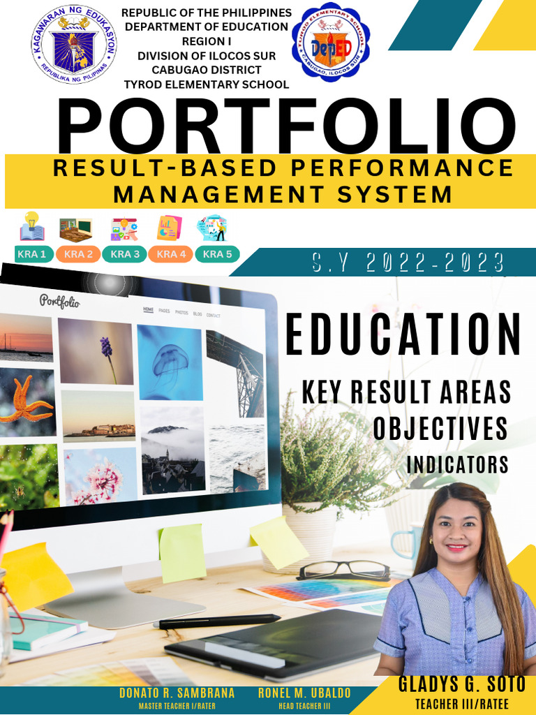 Yellow and Dark Blue Minimalist Portfolio Cover A4 Document | PDF