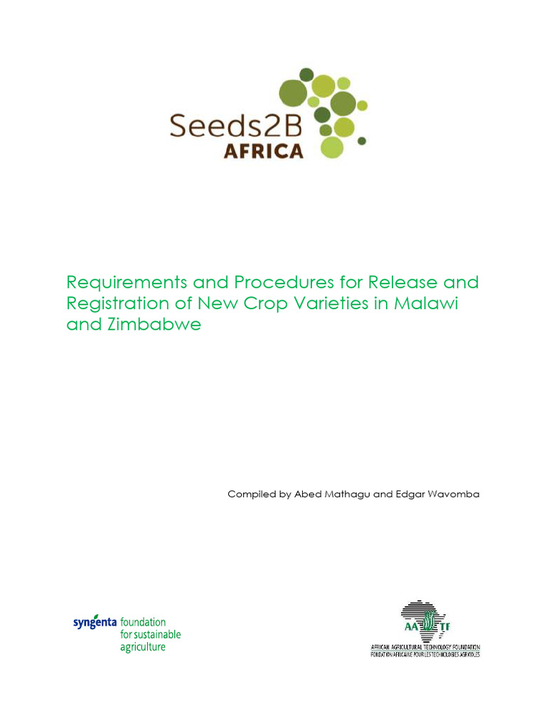Release Registration New Crop Varieties Malawi Zimbabwe | PDF