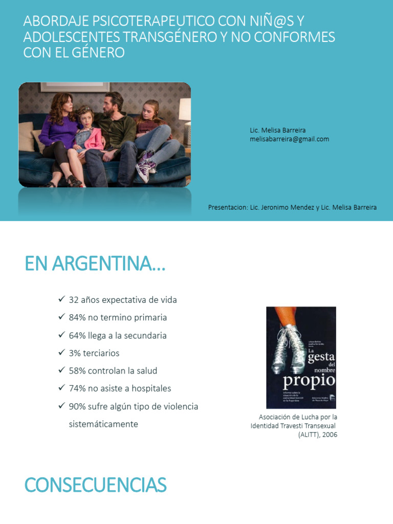 CLASE 8 - Intervenciones en Infancias Trans Parte 1 | PDF | Transgénero ...