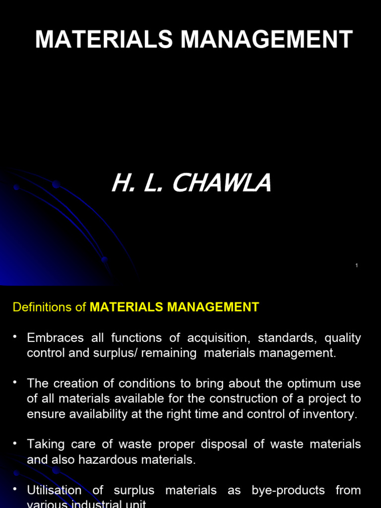 Materials Management-Final - Participant File | PDF | Inventory | Logistics