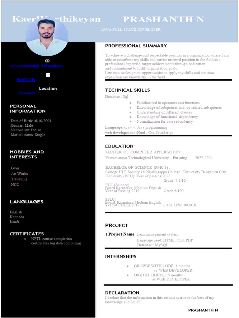 PRASHANTH | Download Free PDF | World Wide Web | Internet & Web