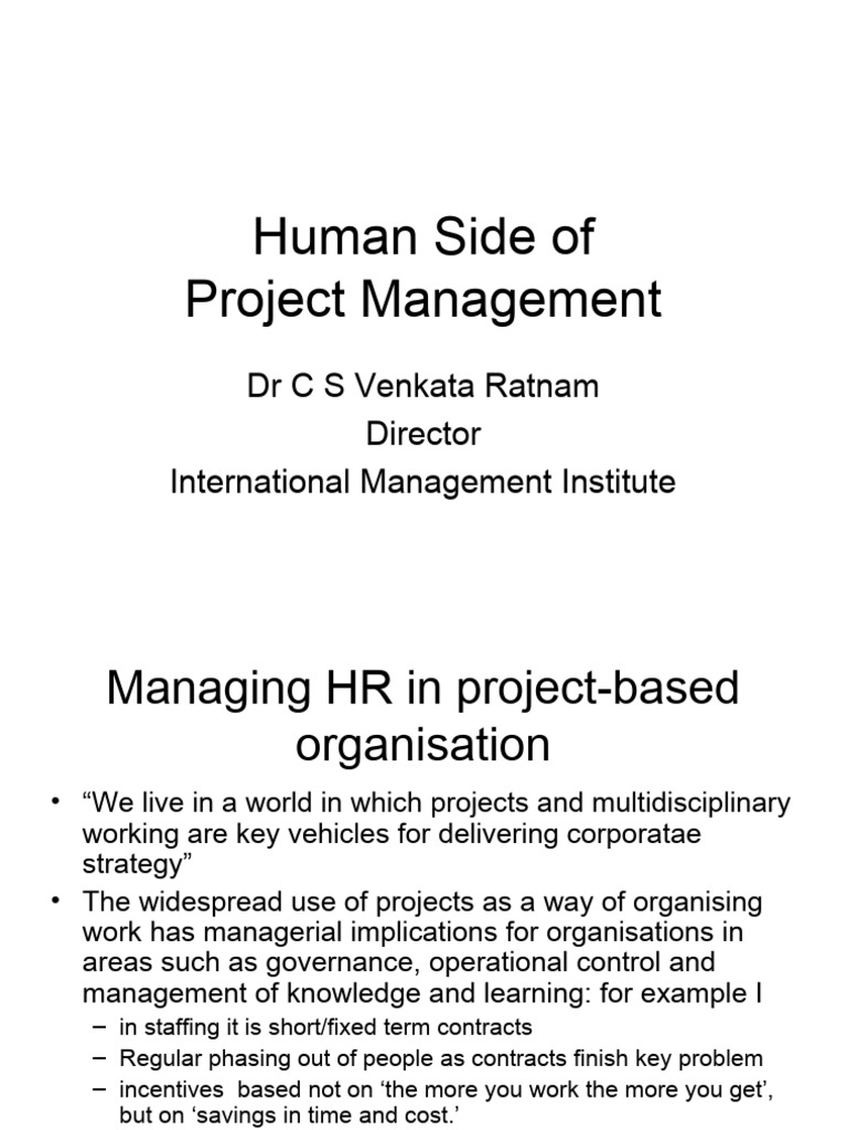 Human Factors in Project Management | PDF | Project Management | Business