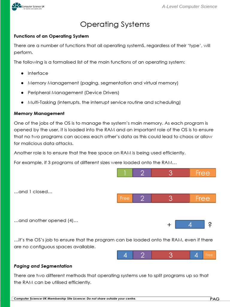 1.2.1 Operating Systems - WORKBOOK | PDF | Operating System | Computer ...
