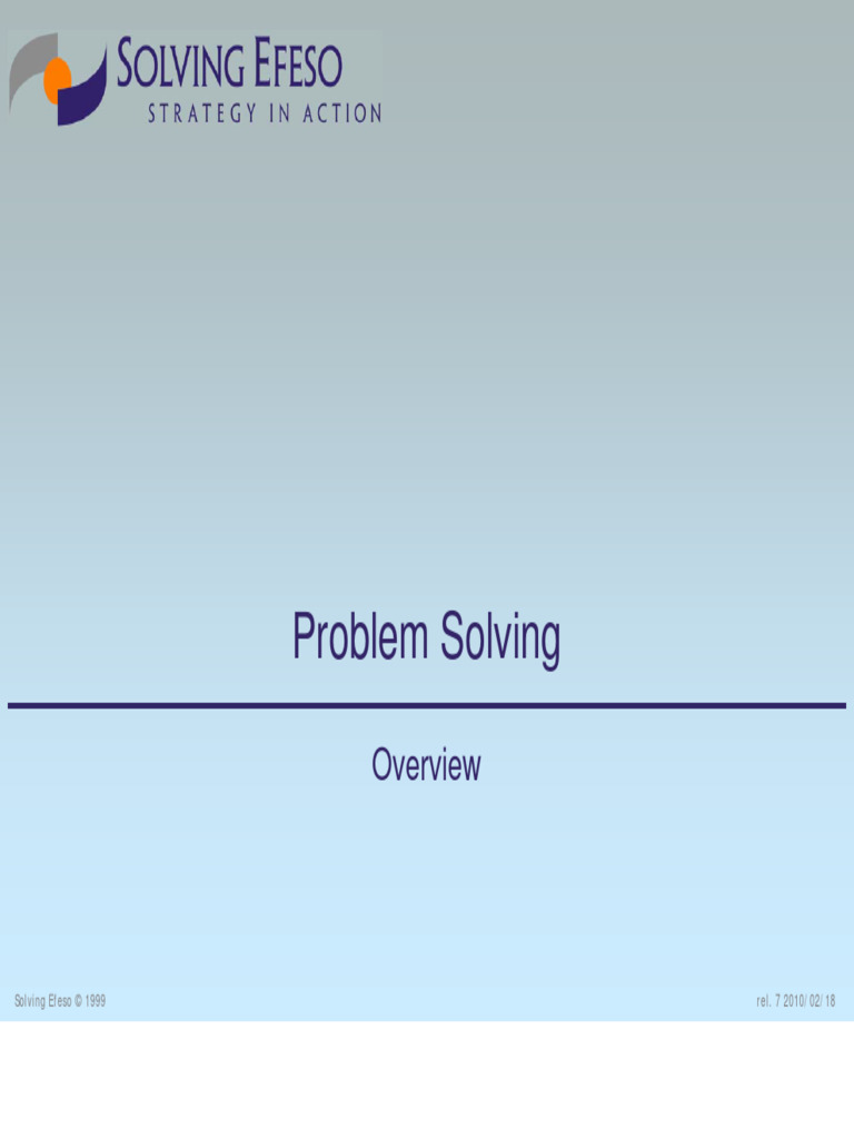 Problem Solving Overview Pdf 