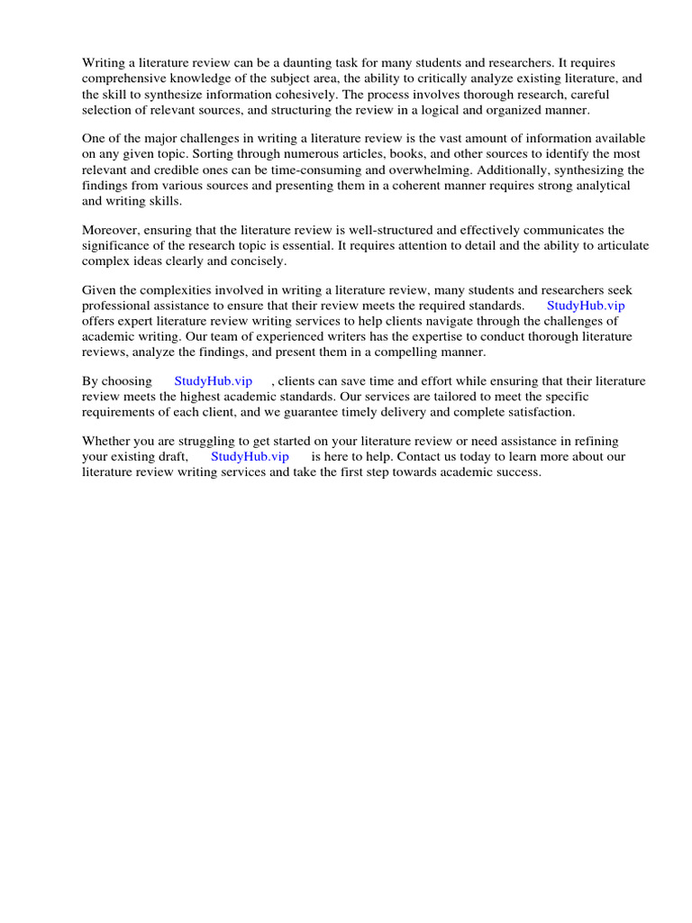 Method of Literature Review | PDF | Methodology | Literature Review