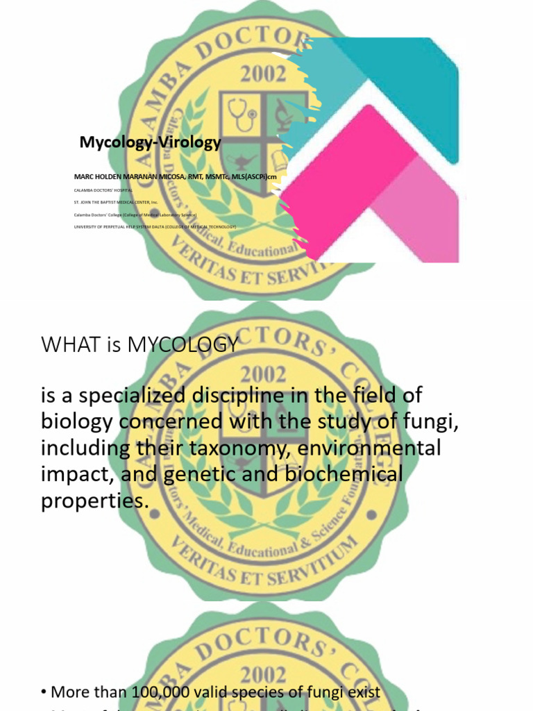 Mycology Part 1 Pdf Fungus Mycology