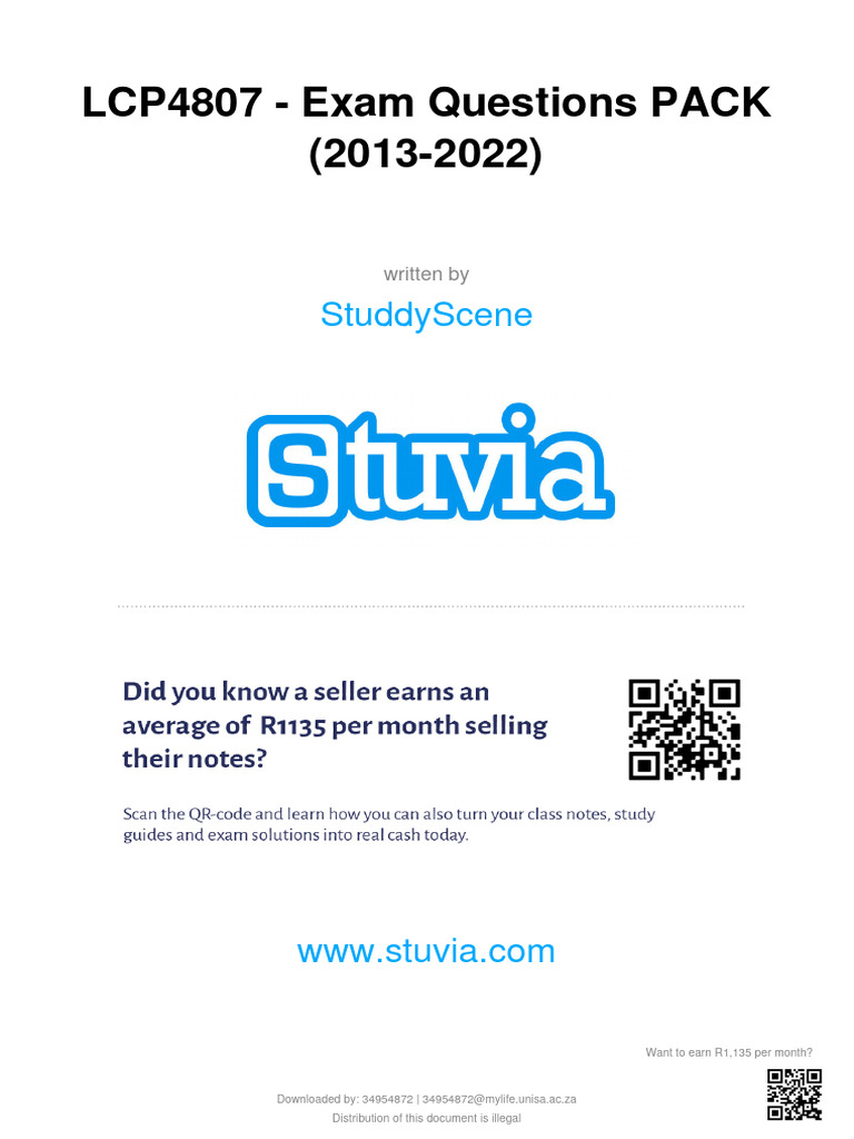 LCP4807 Exam Questions Pack (2013-2022) | PDF | Human Rights ...