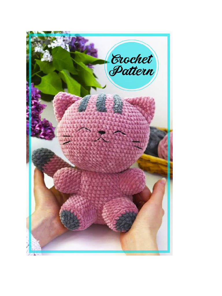 Plush-Purple-Cat-Amigurumi-free-PDF-crochet-pattern | PDF