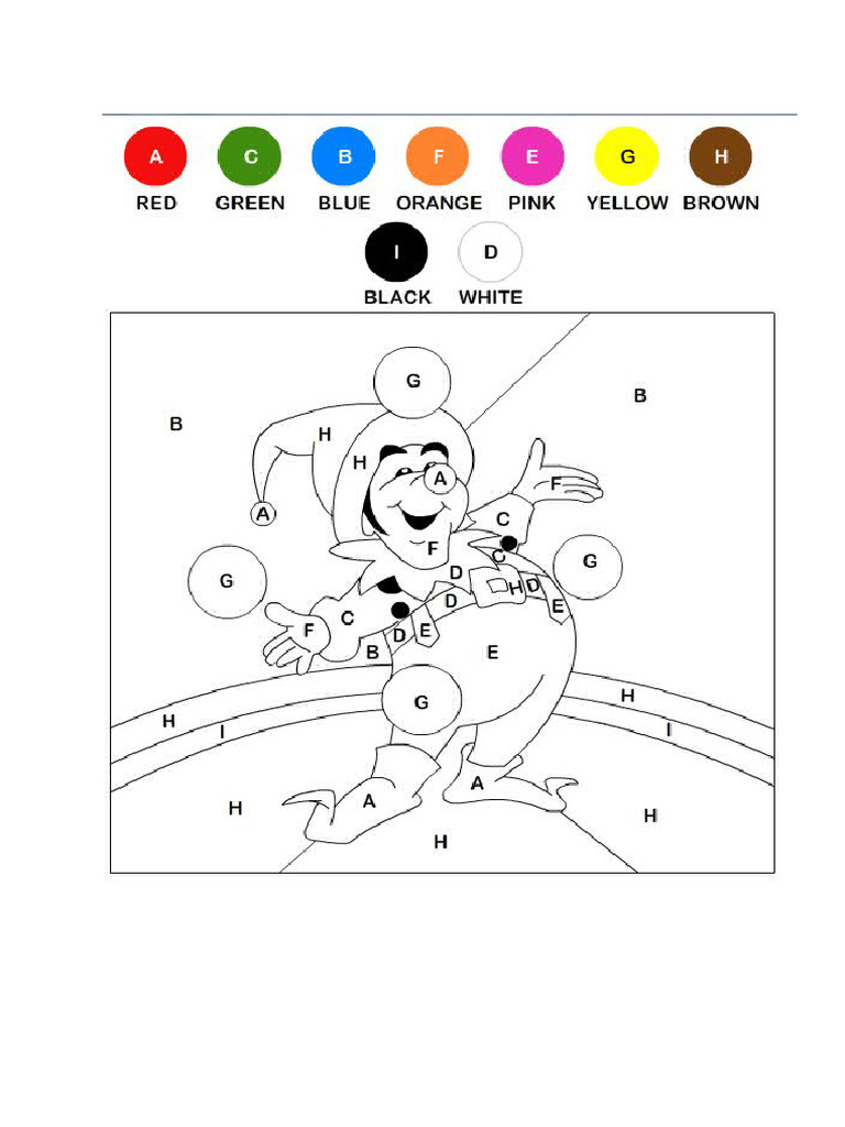 Color by Number Clown | PDF