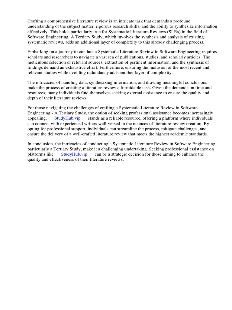 SLR Guide for Software Engineers | PDF | Computers