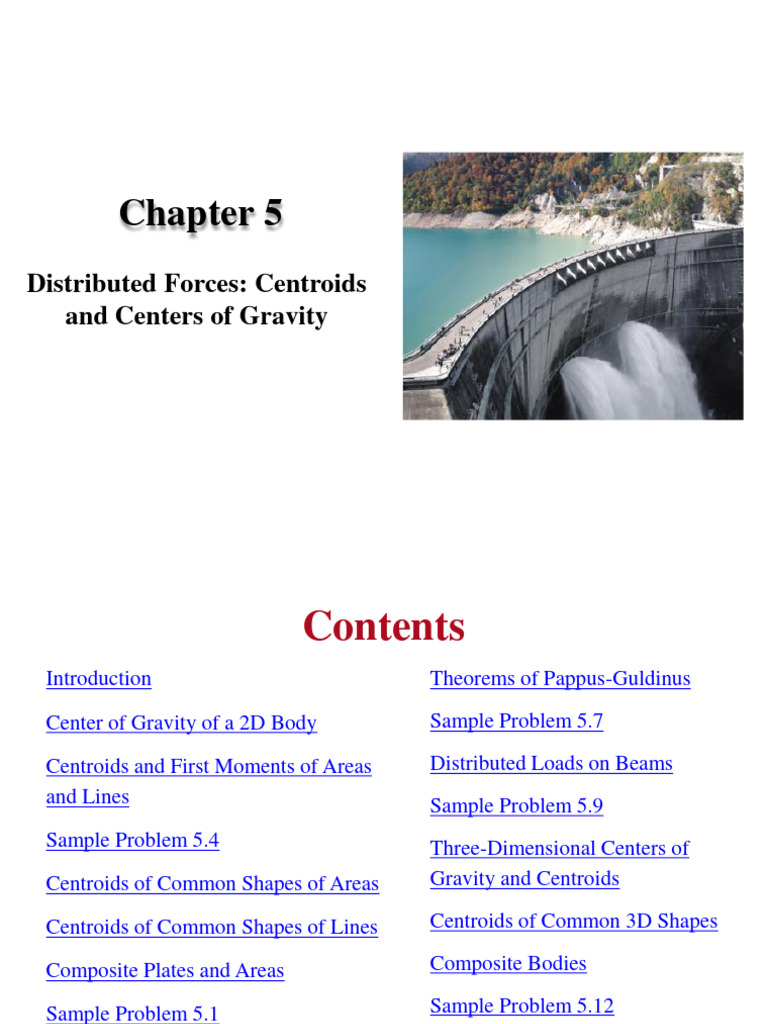 Distributed Forces: Centroids and Centers of Gravity | PDF | Center Of ...