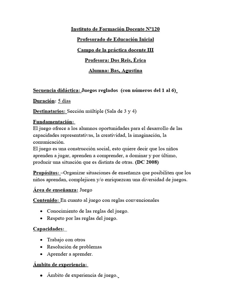Secuencia Domino Piso, Mesa. | PDF | Maestros | Enseñando