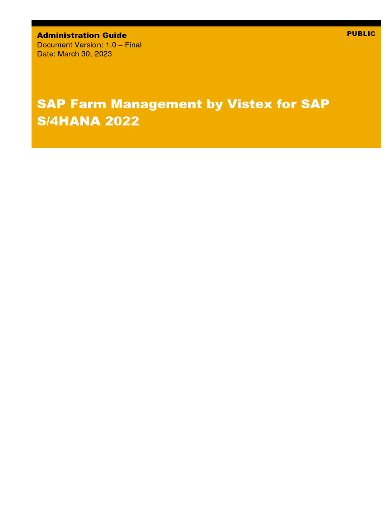 SAP - FM - Vistex - Release 2022 | PDF