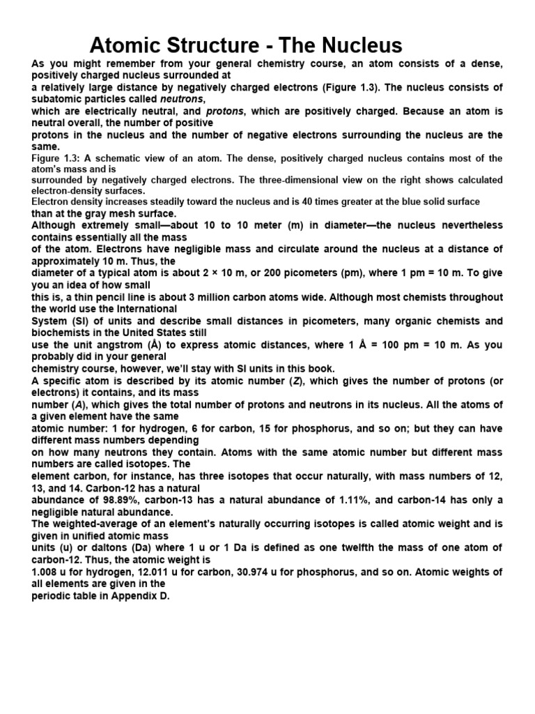 Atomic Structure | Download Free PDF | Atoms | Atomic Nucleus
