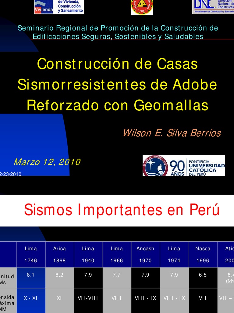 Adobe Reforzado Con Geomalla | PDF | Ingeniería de Edificación ...
