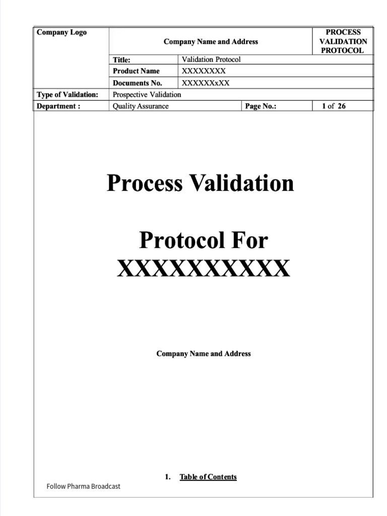 Example PV Protocol | PDF | Quality Assurance | Verification And Validation