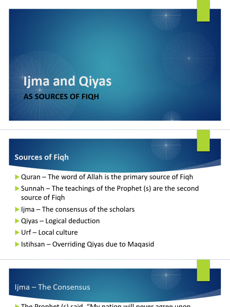 4 Ijma and Qiyas | PDF | Jurisprudence | Islamic Philosophy