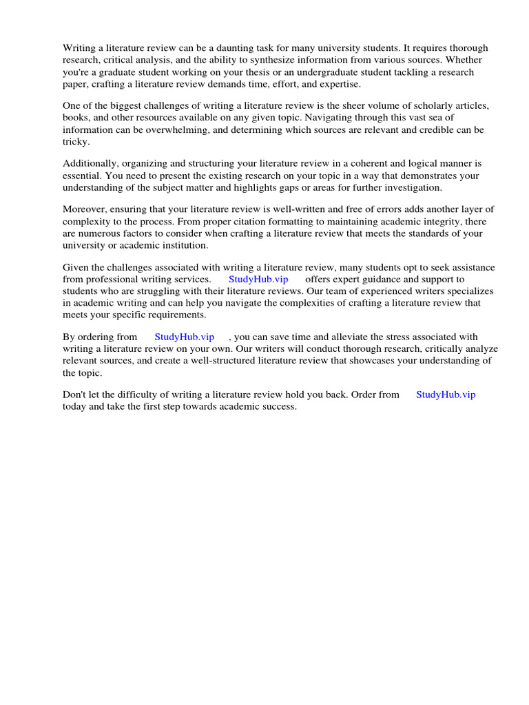 Example University Literature Review | PDF | Thesis | Essays