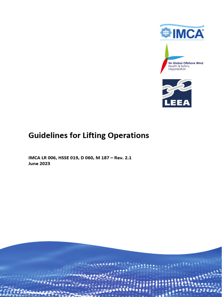 Offshore Lifting Operations Guide | PDF | Underwater Diving | Risk