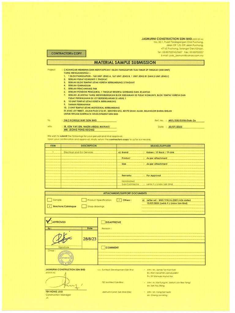 MSS 2u - ELV System (Electrical & ELV Services) - (D&O) | PDF
