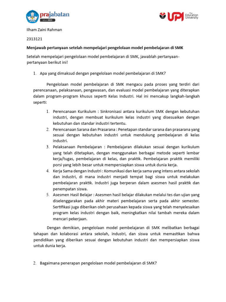 2.1 Eksplorasi Konsep - PPA - Ilham Zaini Rahman | PDF | Bisnis | Seni