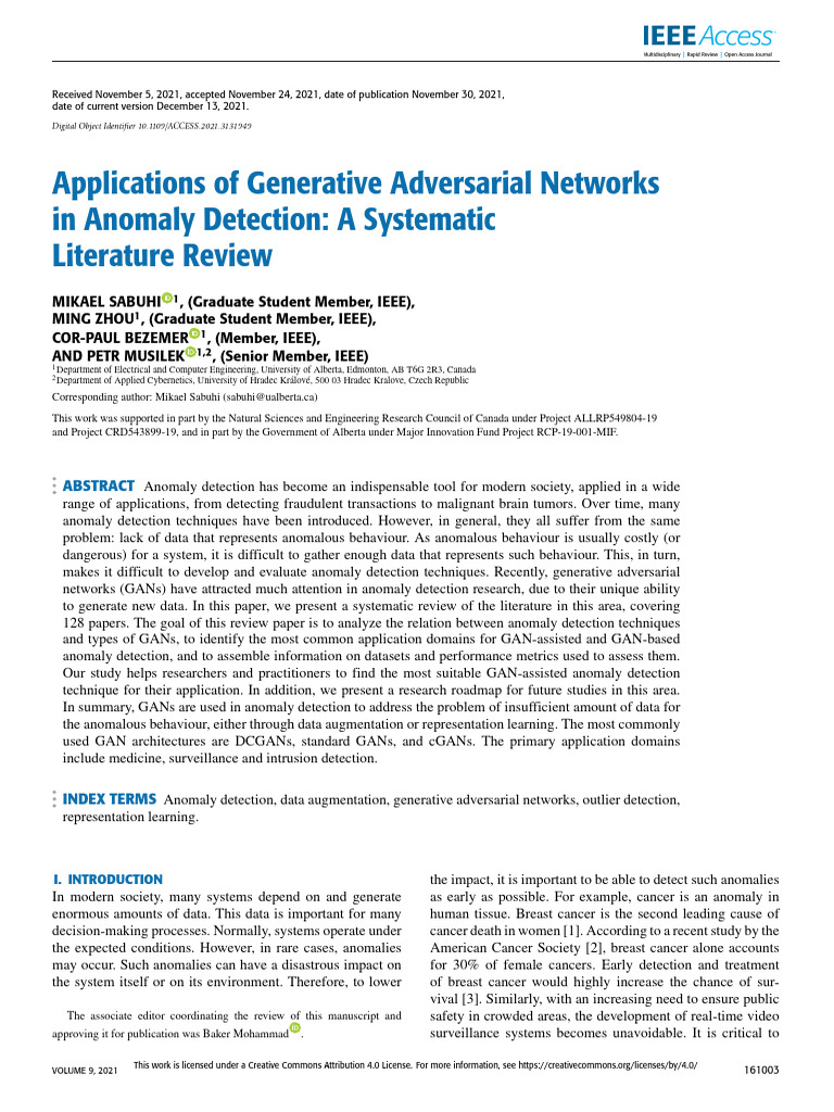 Applications Of Generative Adversarial Networks In Anomaly Detection A Systematic Literature