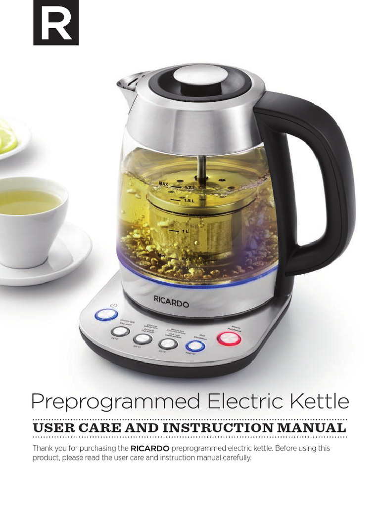 Instructions Electric Kettle | PDF | Ac Power Plugs And Sockets | Tea