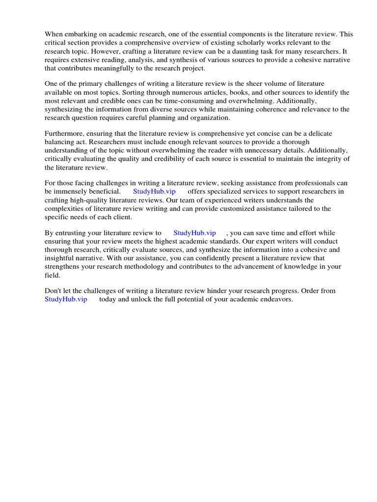 Literature Review Research Methodology | PDF | Literature Review | Methodology