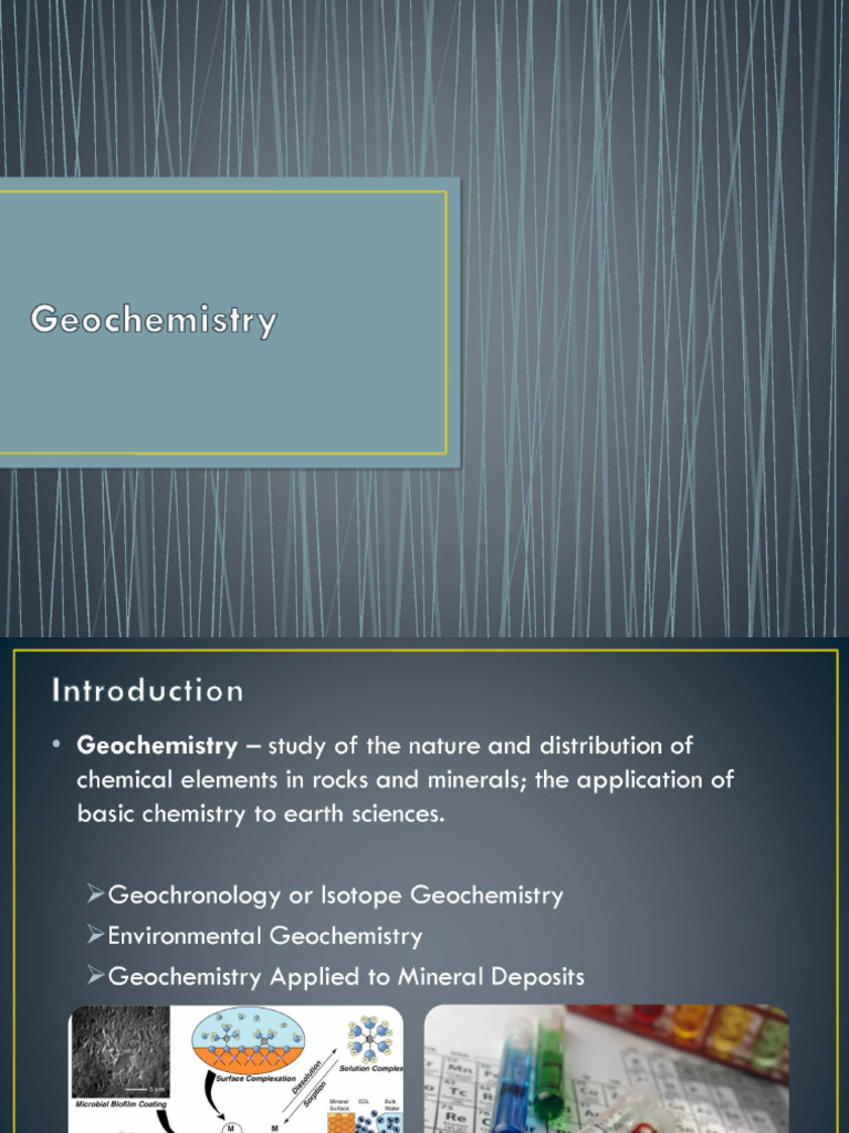 Lecture 2- Geochemistry | PDF