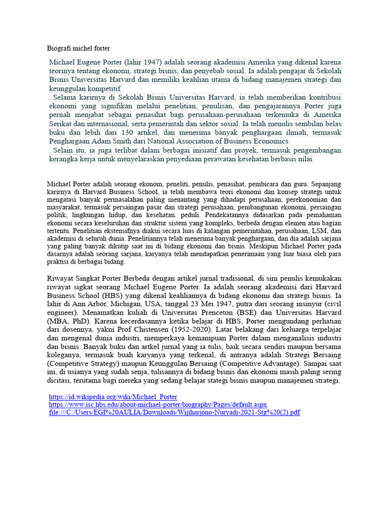 Biografi Michel Forter | PDF | Ilmu Sosial