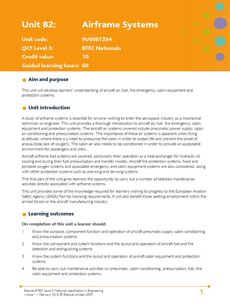 Unit 82 Airframe Systems | PDF | Learning | Valve