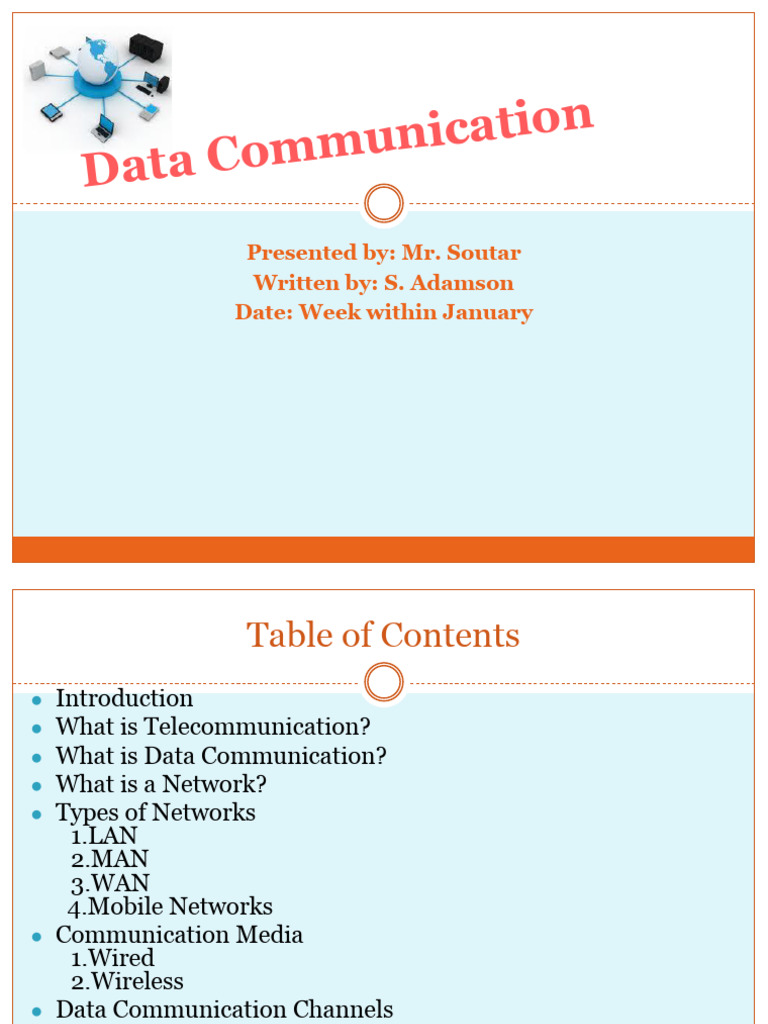 Understanding Data and Mobile Networks | PDF | Computer Network | Transmission Medium