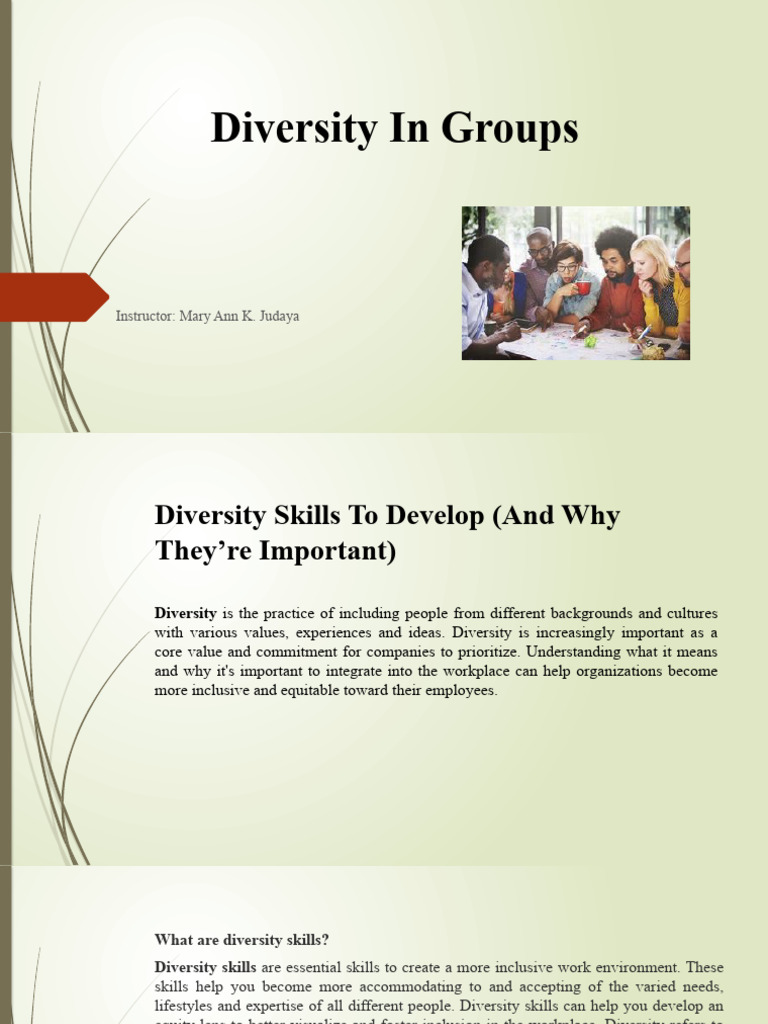 Importance of Diversity Skills in Workplaces | PDF | Career & Growth