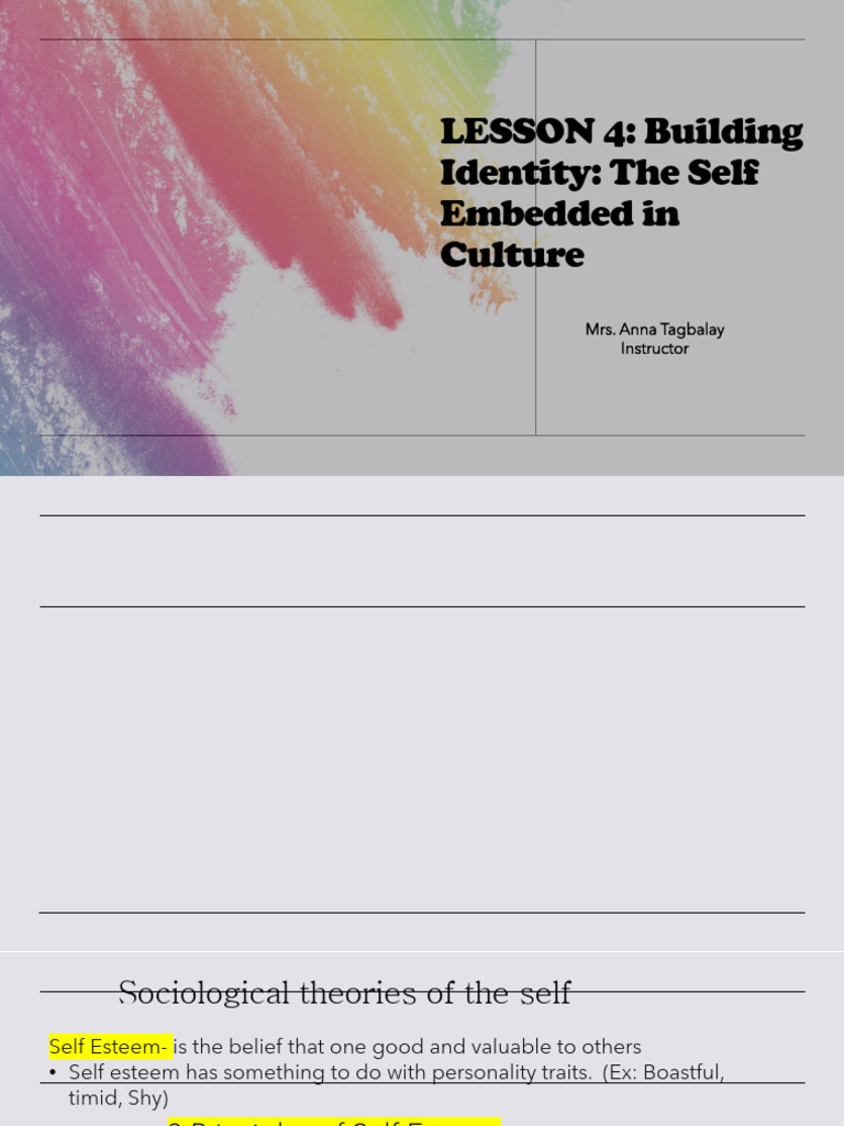 THE SELF EMBEDDED IN CULTURE | PDF | Self Esteem | Self Efficacy THE SELF EMBEDDED IN CULTURE | PDF | Self Esteem | Self Efficacy