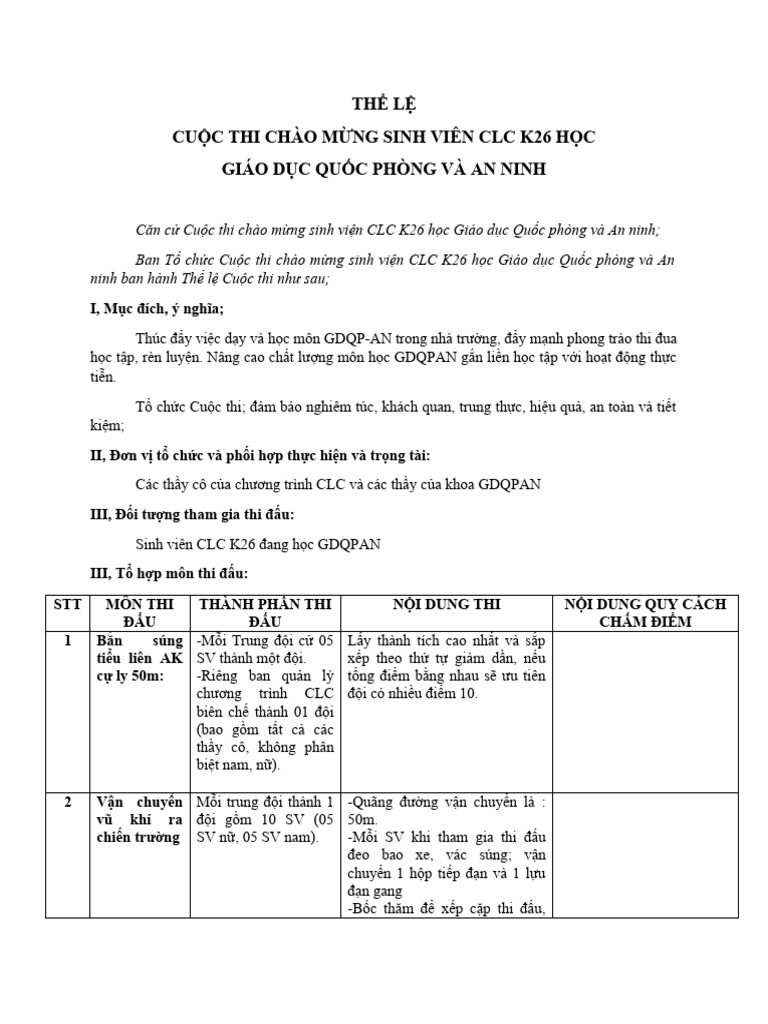 Thể lệ thi | PDF