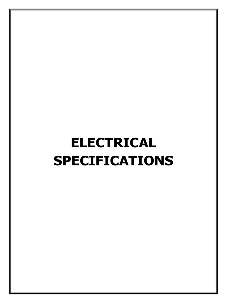 Electrical_Specifications | PDF